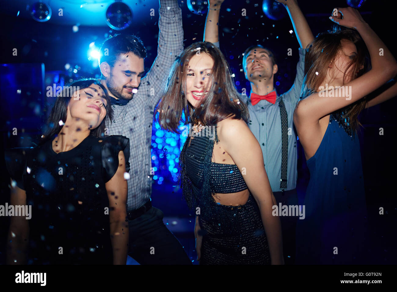 Woman dancing party energy hi-res stock photography and images - Alamy