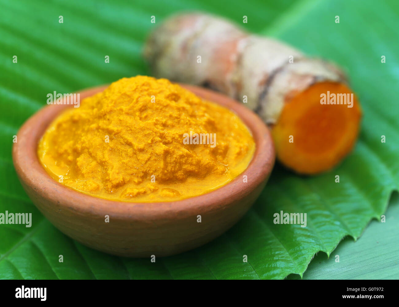 Turmeric paste in bowl hi-res stock photography and images - Alamy