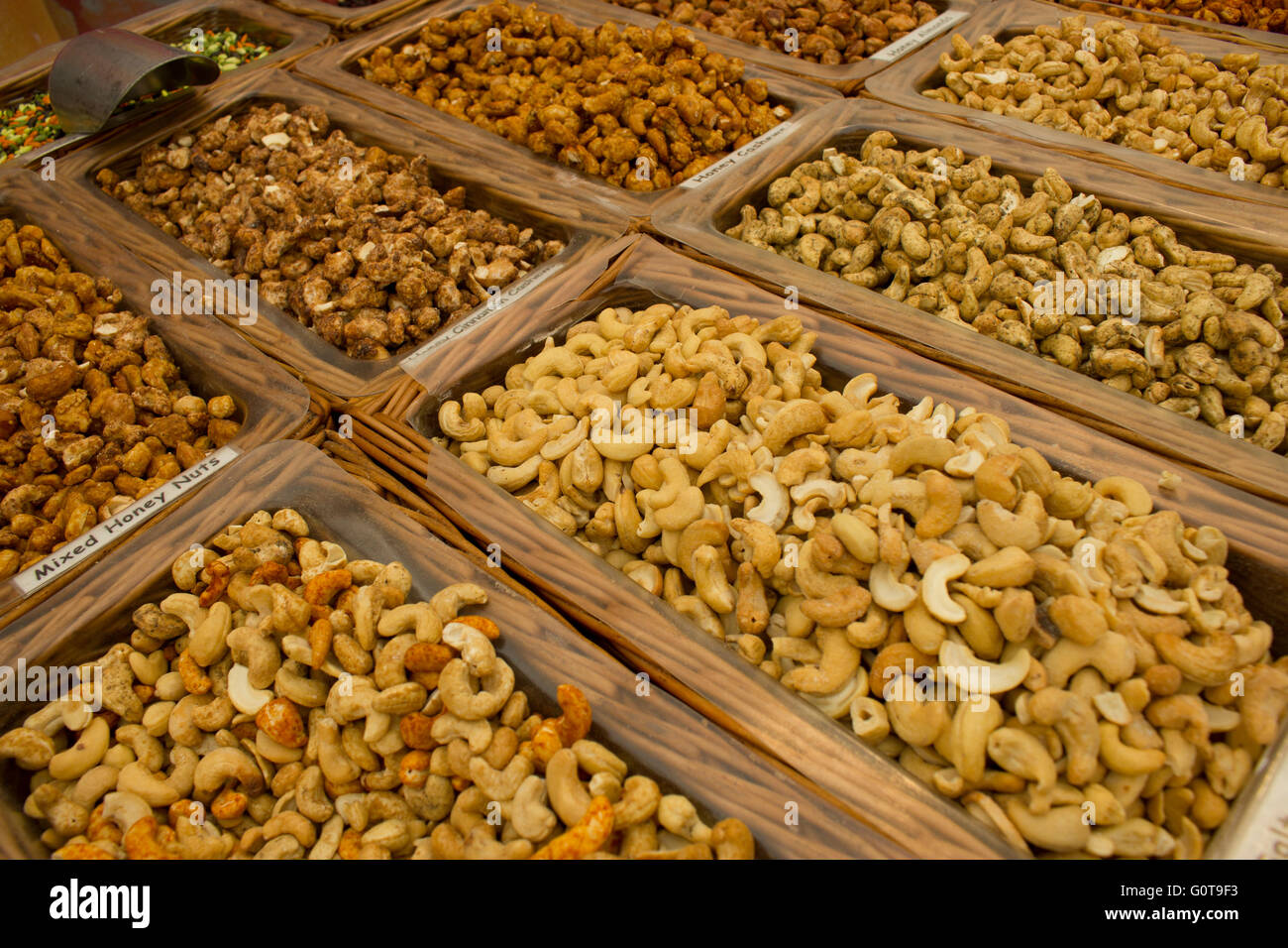Mixed Nuts being sold at a Fair Stock Photo - Alamy