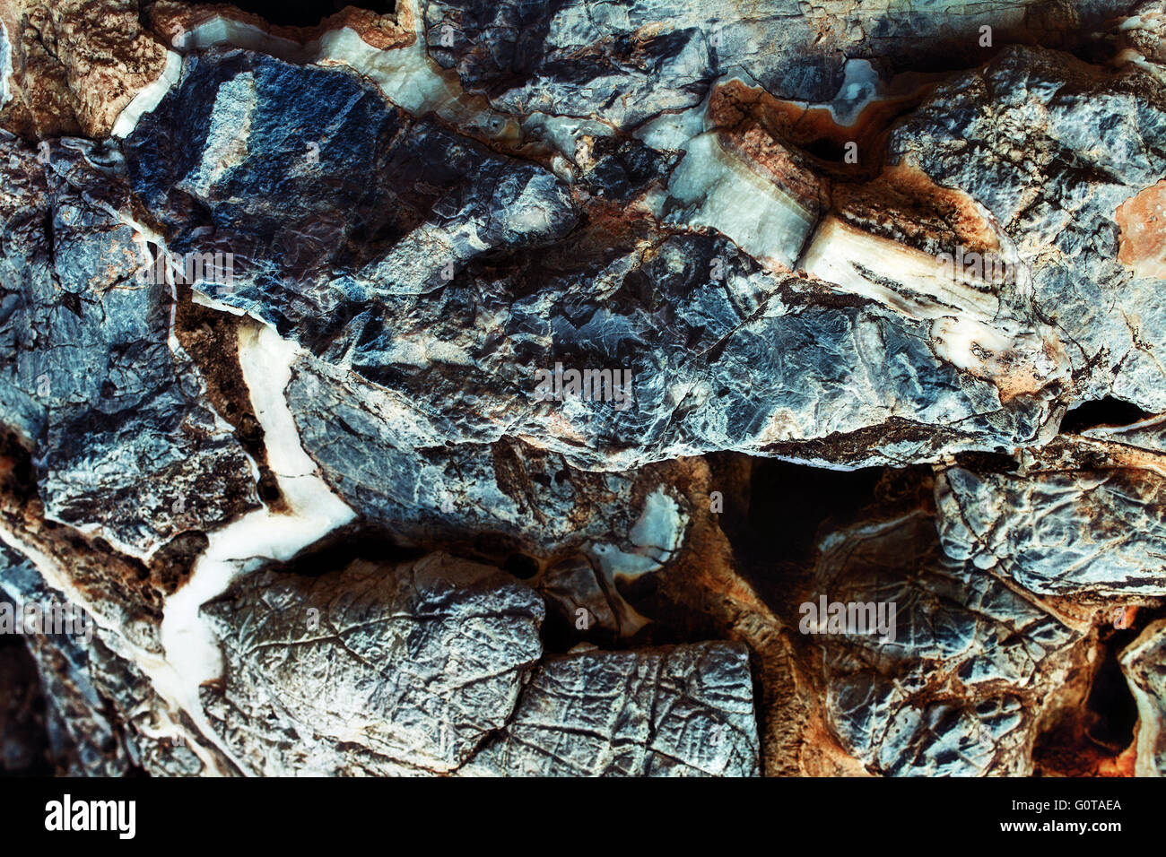 The texture of the rock breaking closeup Stock Photo - Alamy