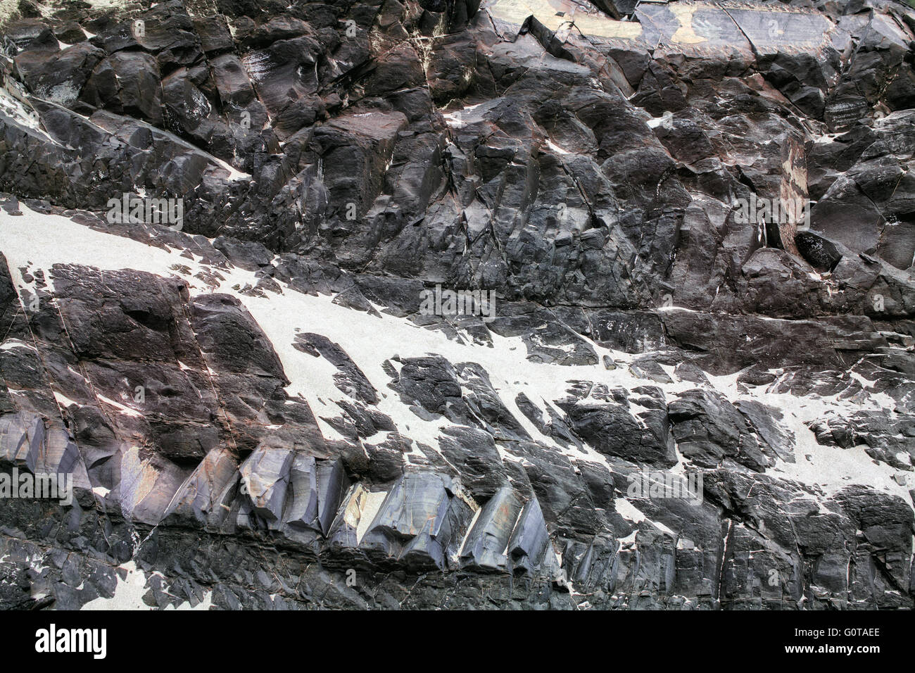 The texture of the rock breaking closeup Stock Photo - Alamy