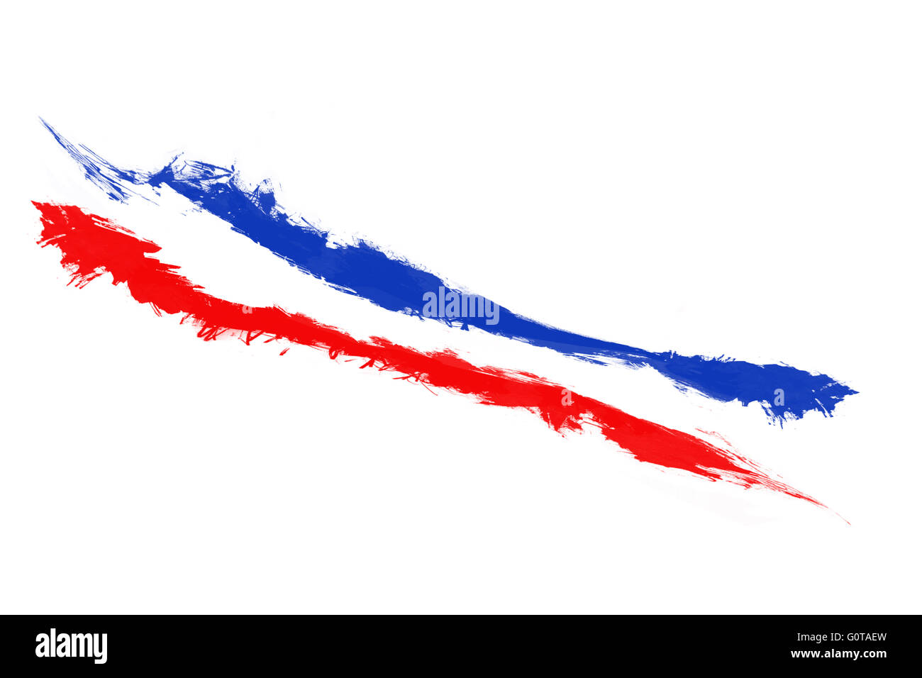 Painted colors of France isolated on white background Stock Photo - Alamy