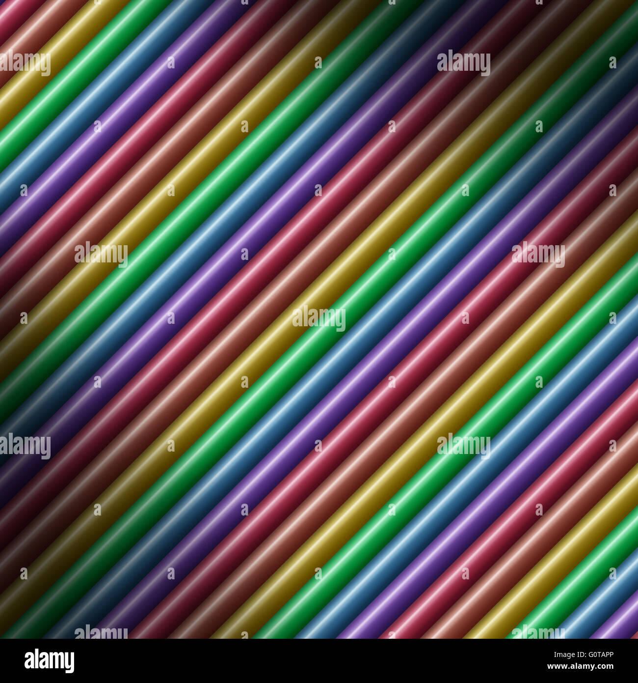 Diagonal multicolored tube background texture lit diagonally Stock ...