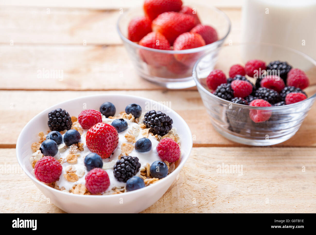 Bio yoghurt breakfast hi-res stock photography and images - Alamy