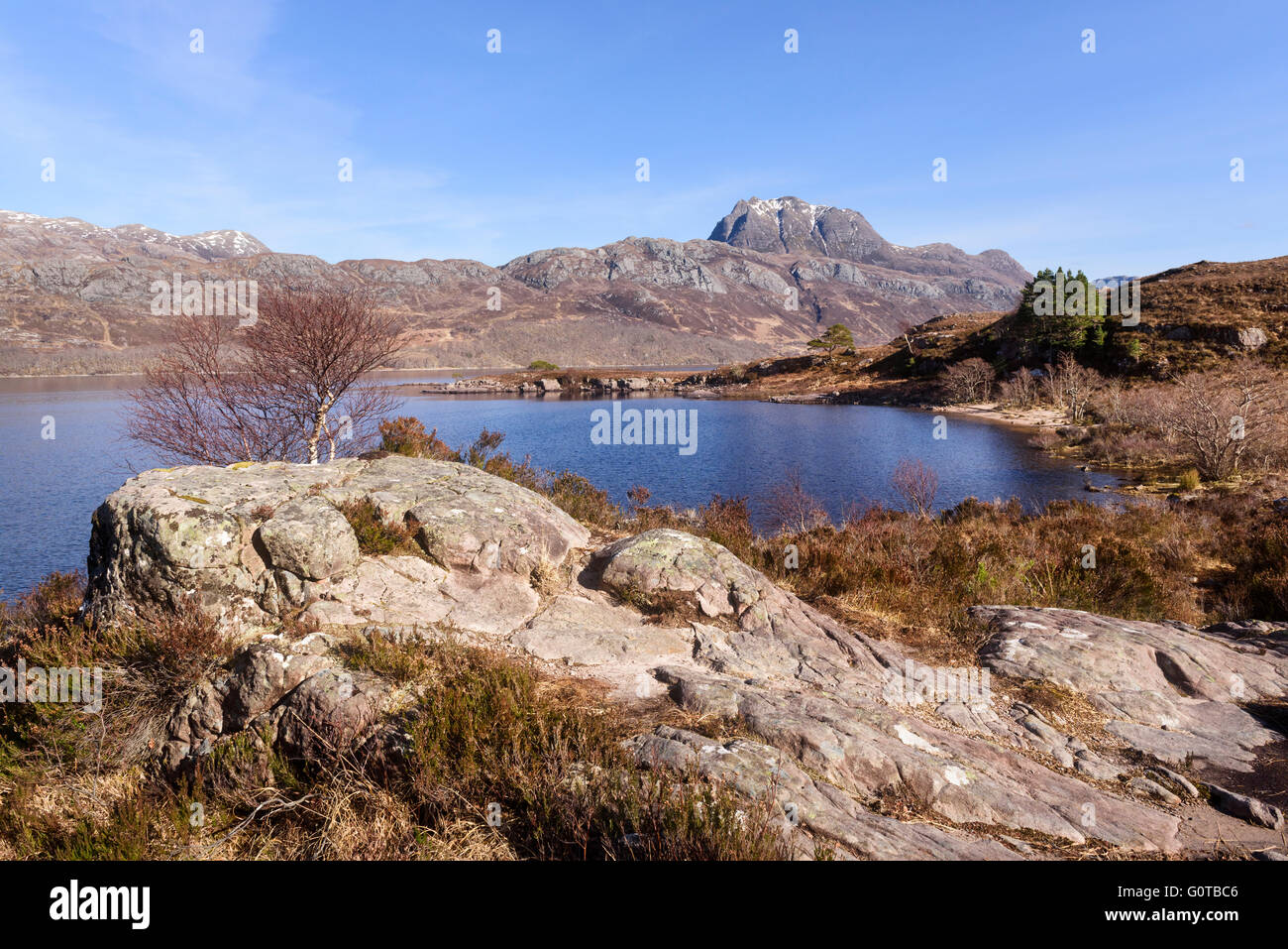 Loch Maree and Slioch Stock Photo - Alamy
