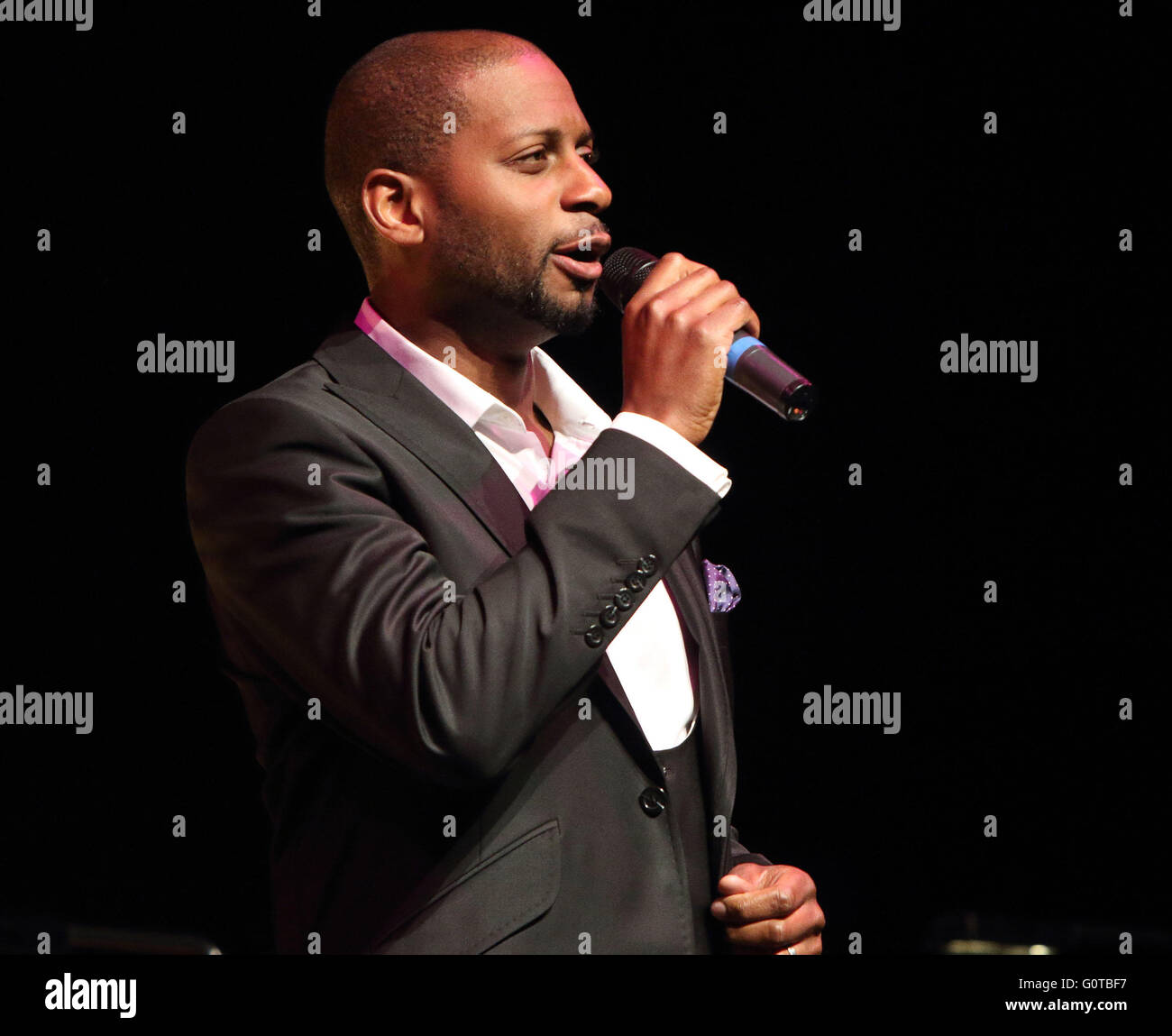 Dunstable, UK. Rodney Earl Clarke performing at 'It Takes Two' concert ...