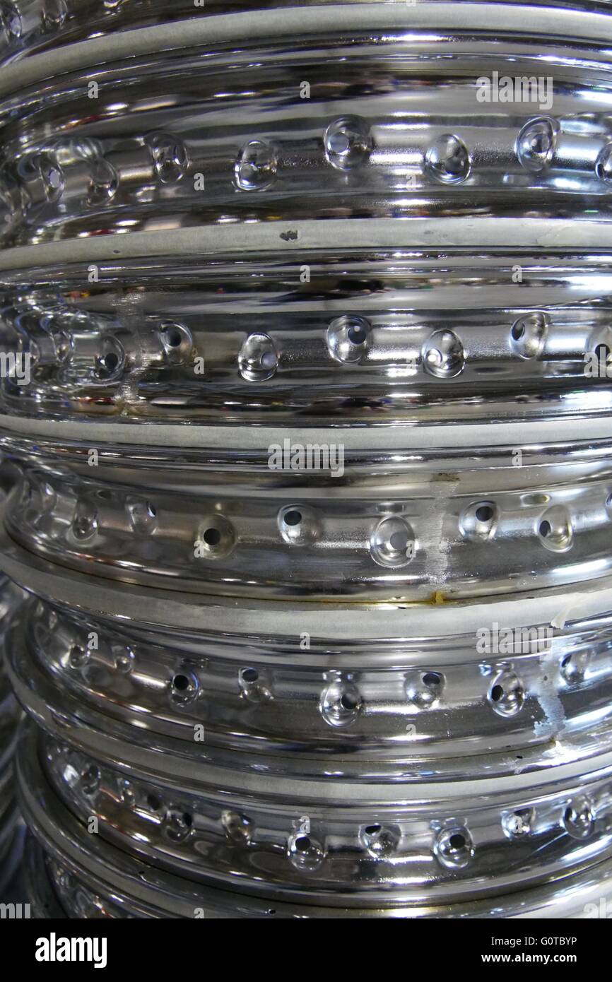 Stacked rim wheels Stock Photo - Alamy