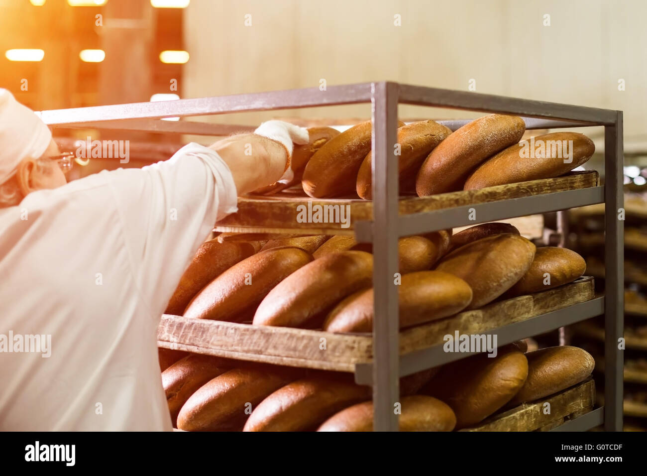 Bread on wooden rack hi-res stock photography and images - Alamy