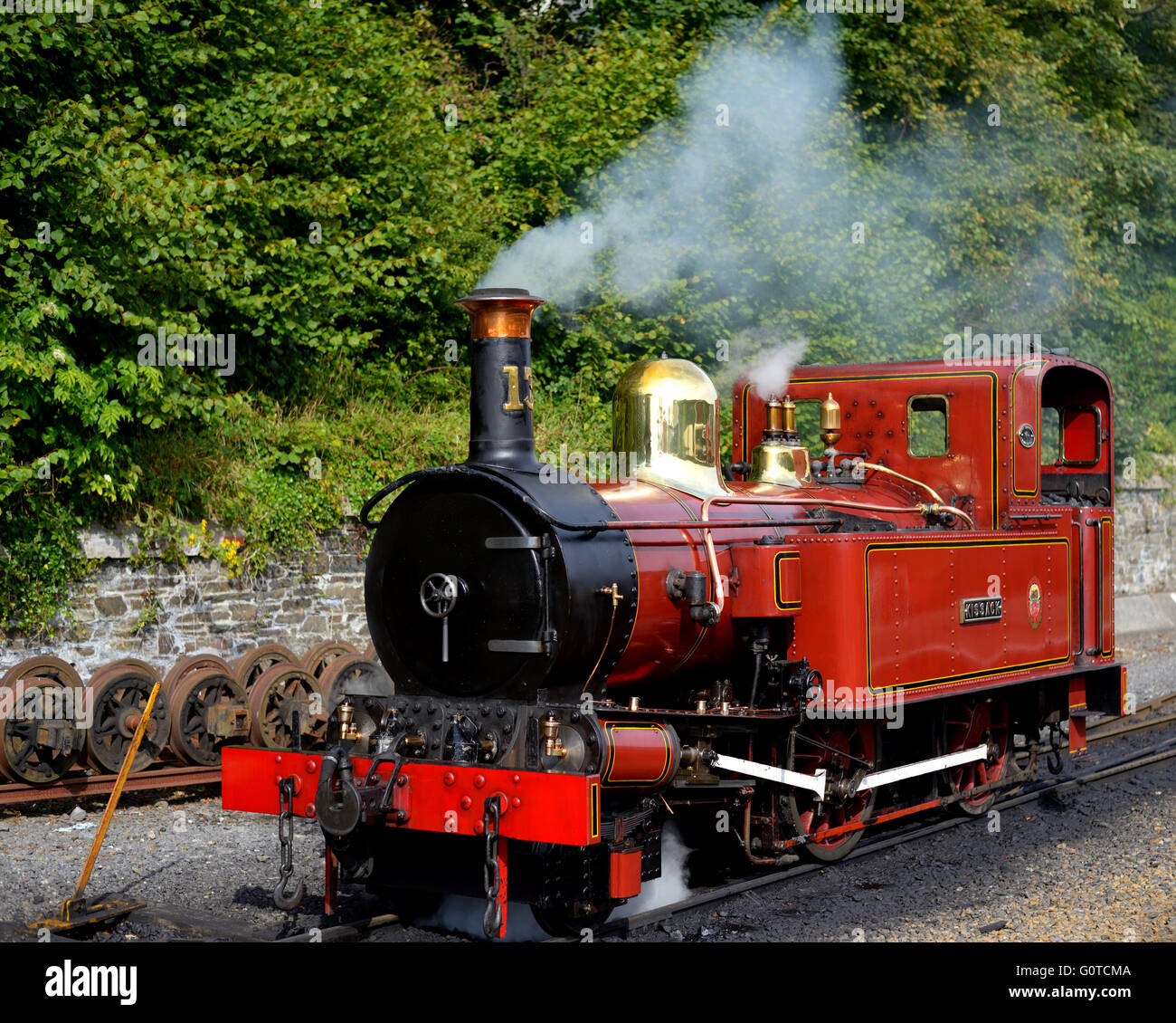 Isle Of Man stream engine at Douglas station Stock Photo - Alamy