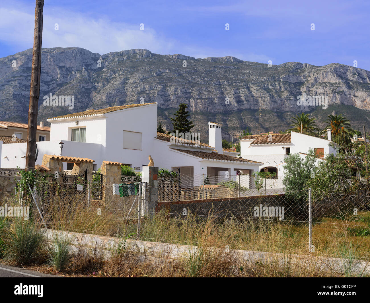 Spanish Landscape. Views of Mount Montgo in Denia Stock Photo - Alamy