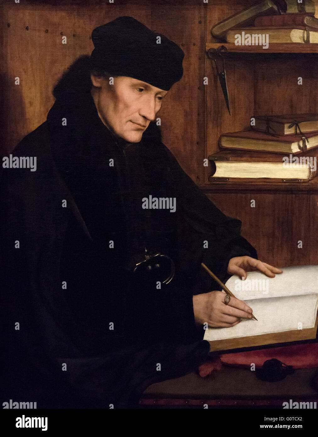 Quentin 1466 1530 portrait erasmus rotterdam hi-res stock photography ...