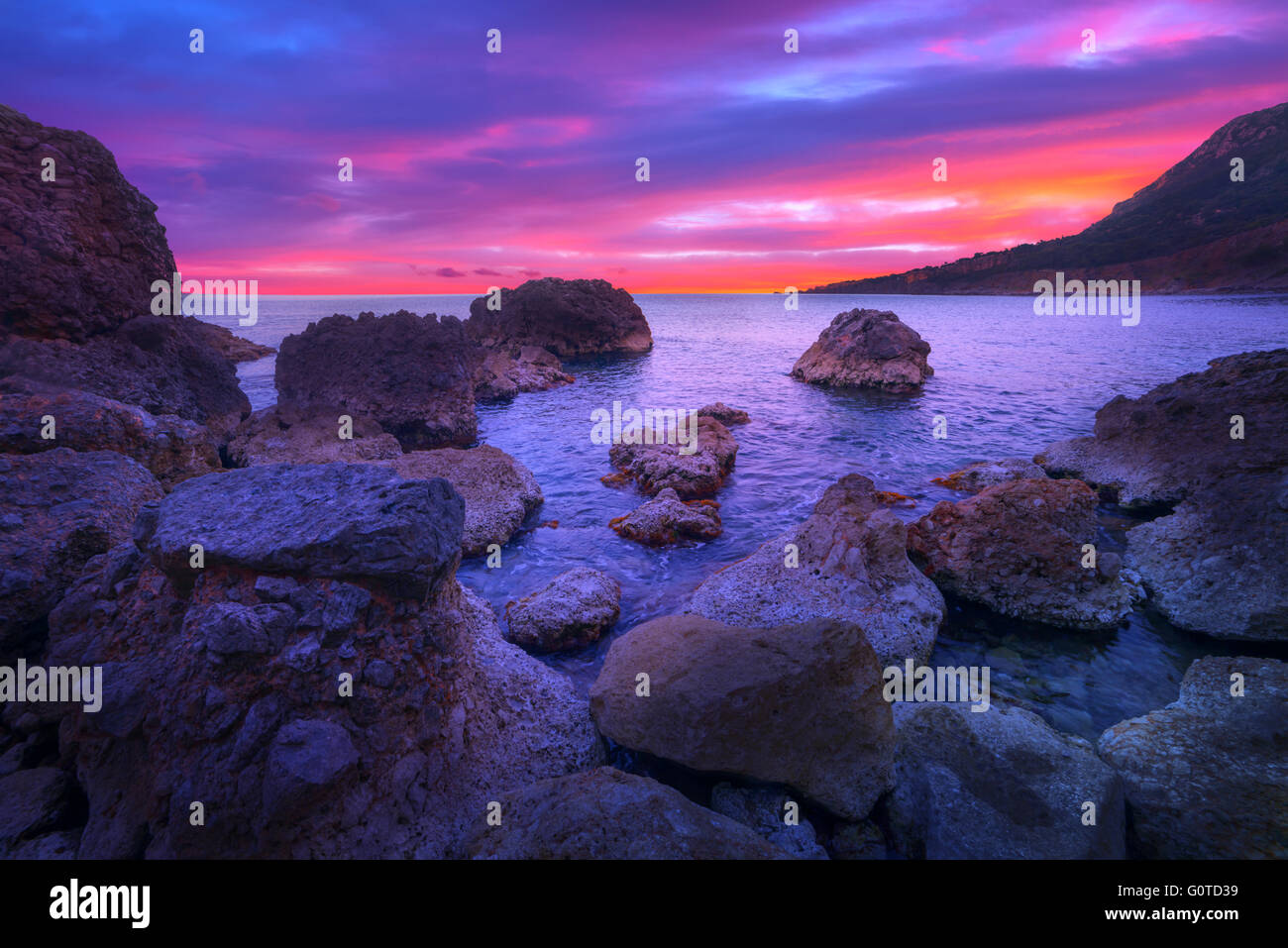 Amazing Mediterranean seascape in Turkey Stock Photo - Alamy