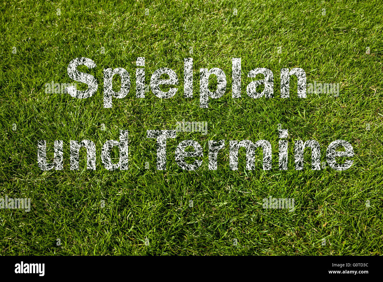 Playing schedule and dates (german Stock Photo - Alamy
