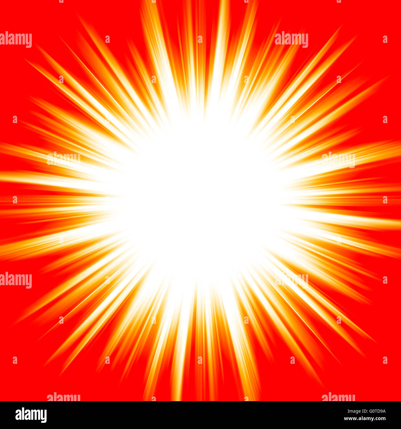 Bright white flash on a orange background Stock Photo - Alamy