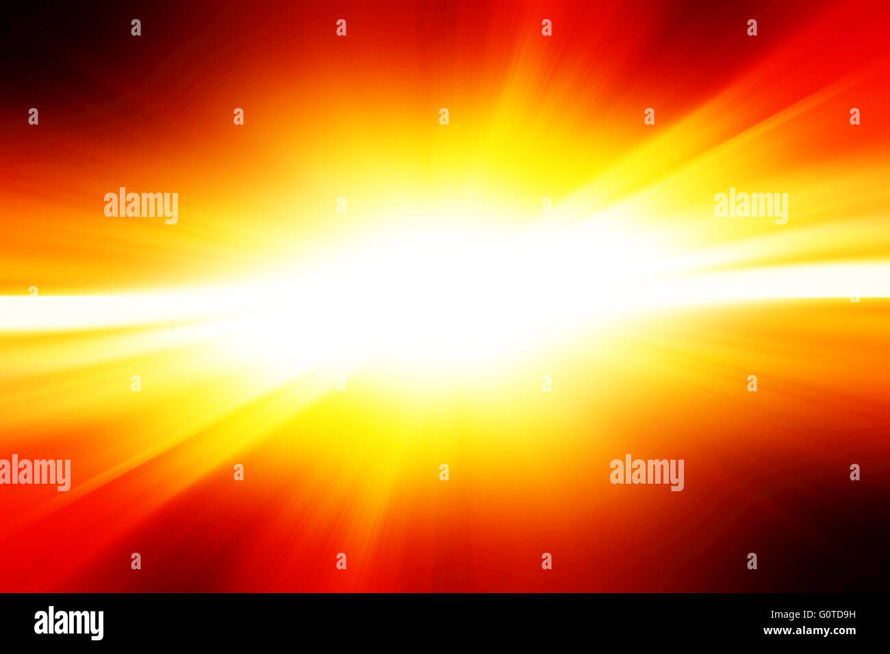 Bright white flash on a orange background Stock Photo - Alamy