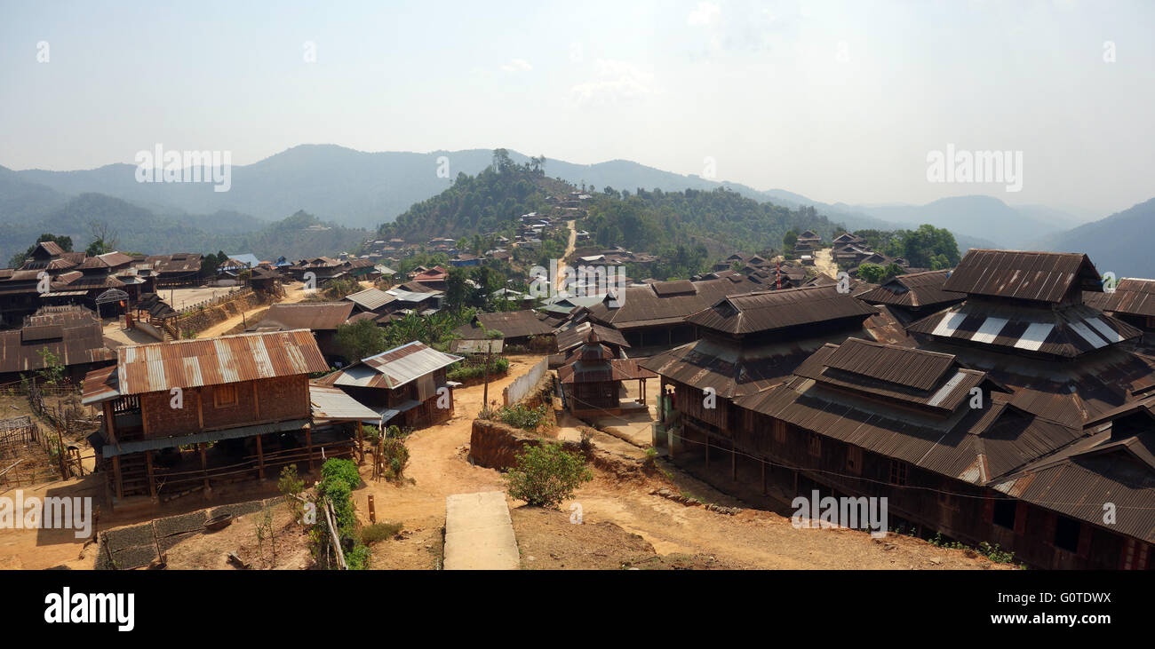 Mountain village, Shan state, Myanmar Stock Photo - Alamy