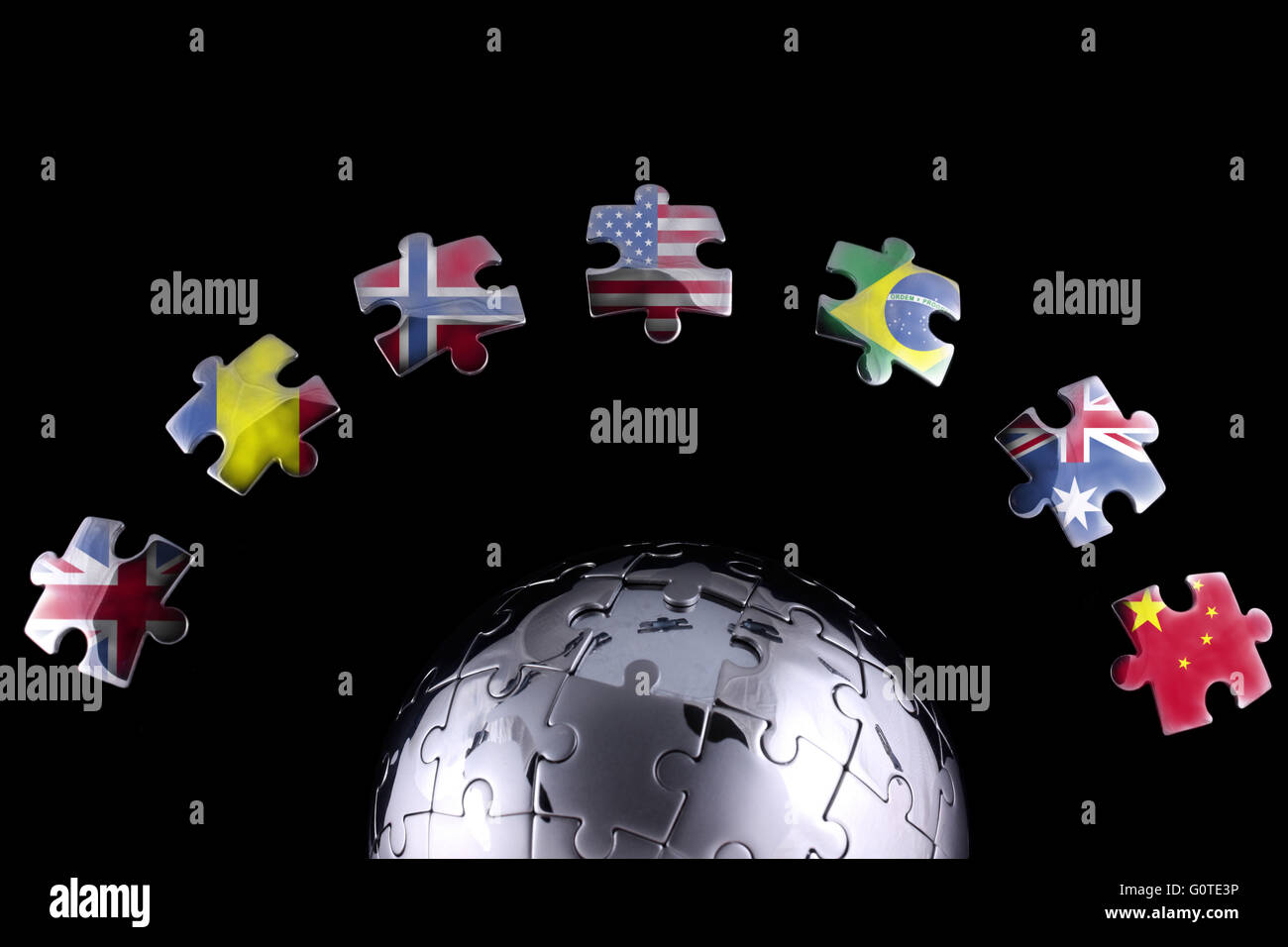 Jigsaw puzzle world map hi-res stock photography and images - Alamy