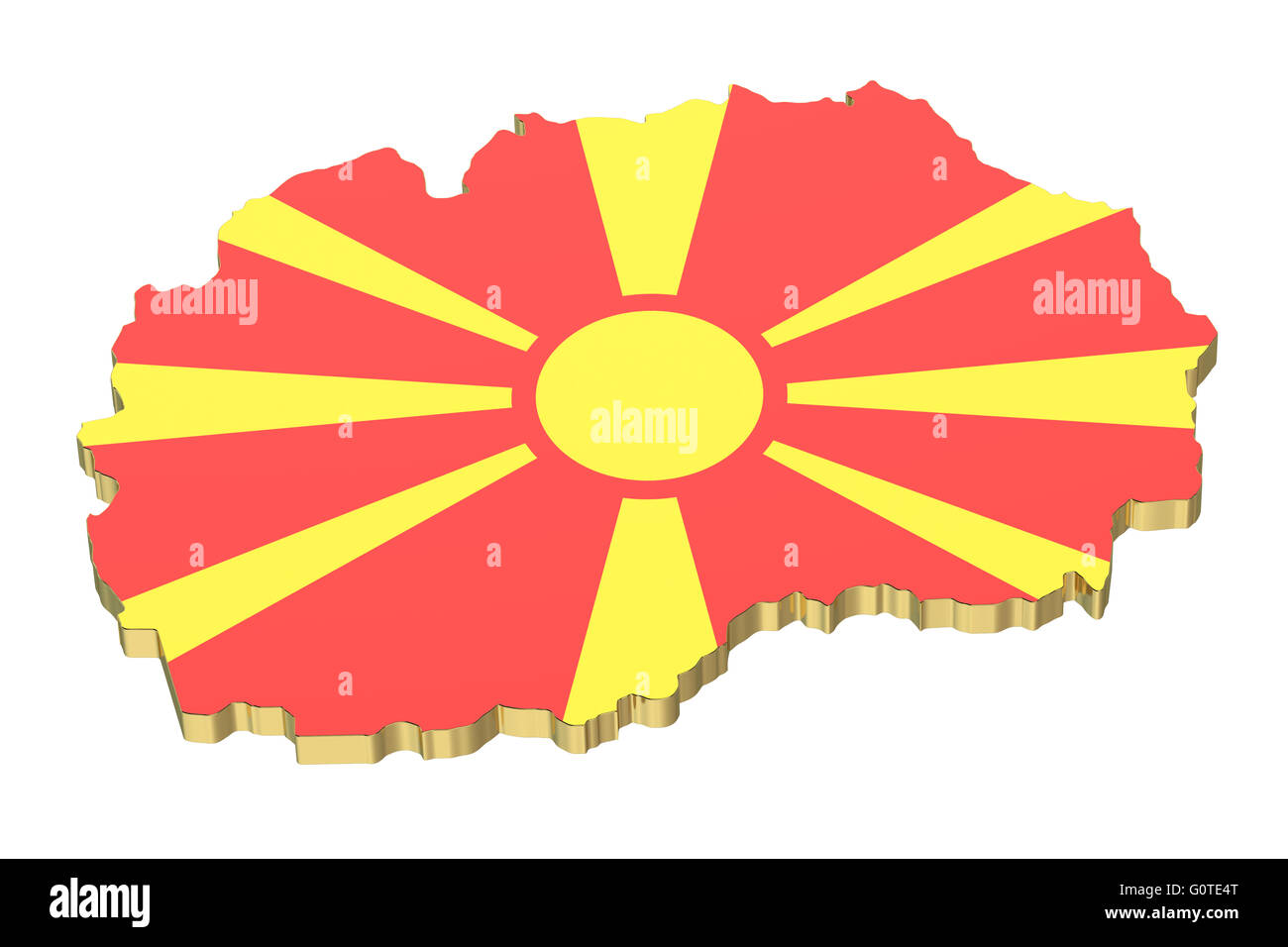 Macedonia macedonian flag map Cut Out Stock Images & Pictures - Alamy