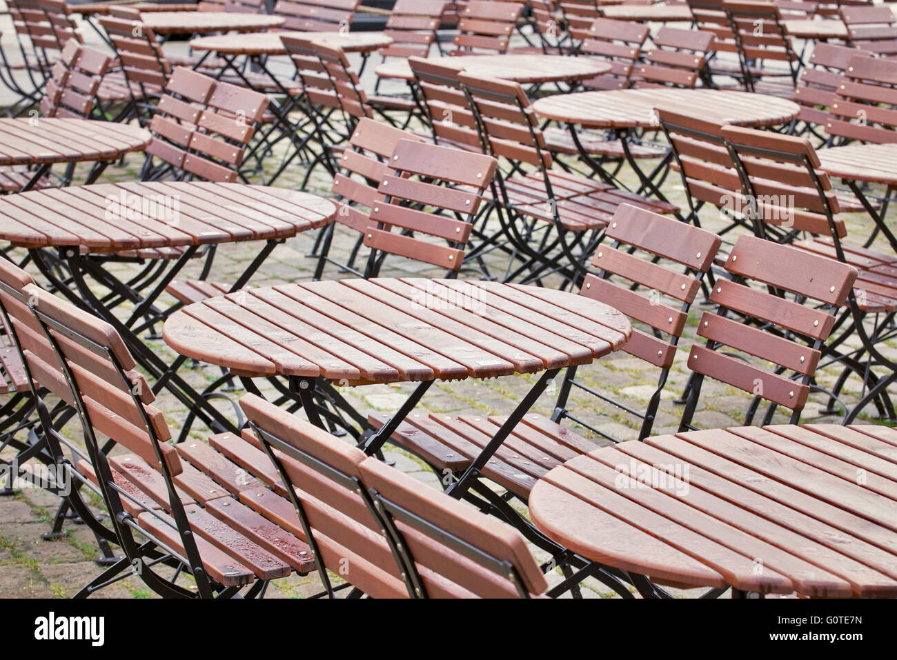 Tables and chairs Stock Photo - Alamy