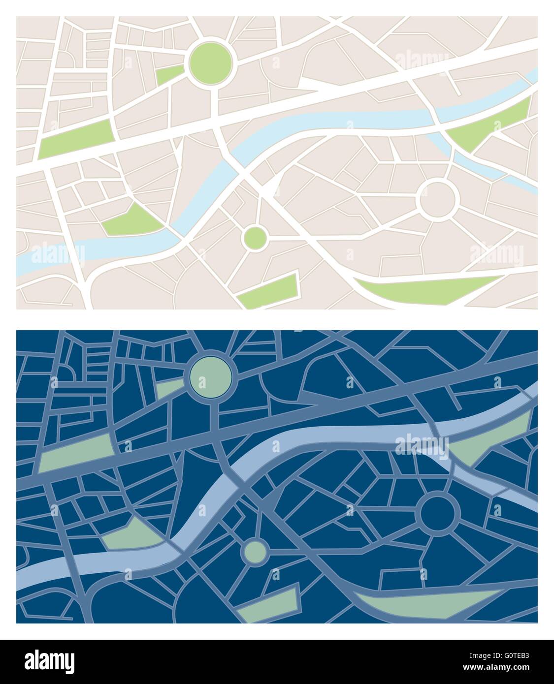 Navigator maps banner set with night vision, letterbox size Stock ...