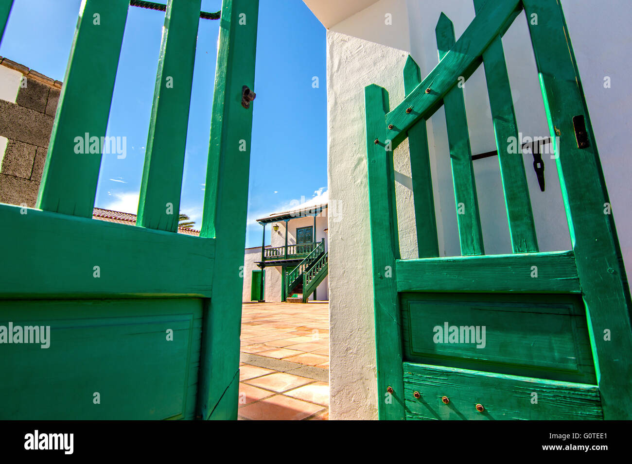 The Green Gates Stock Photo - Alamy