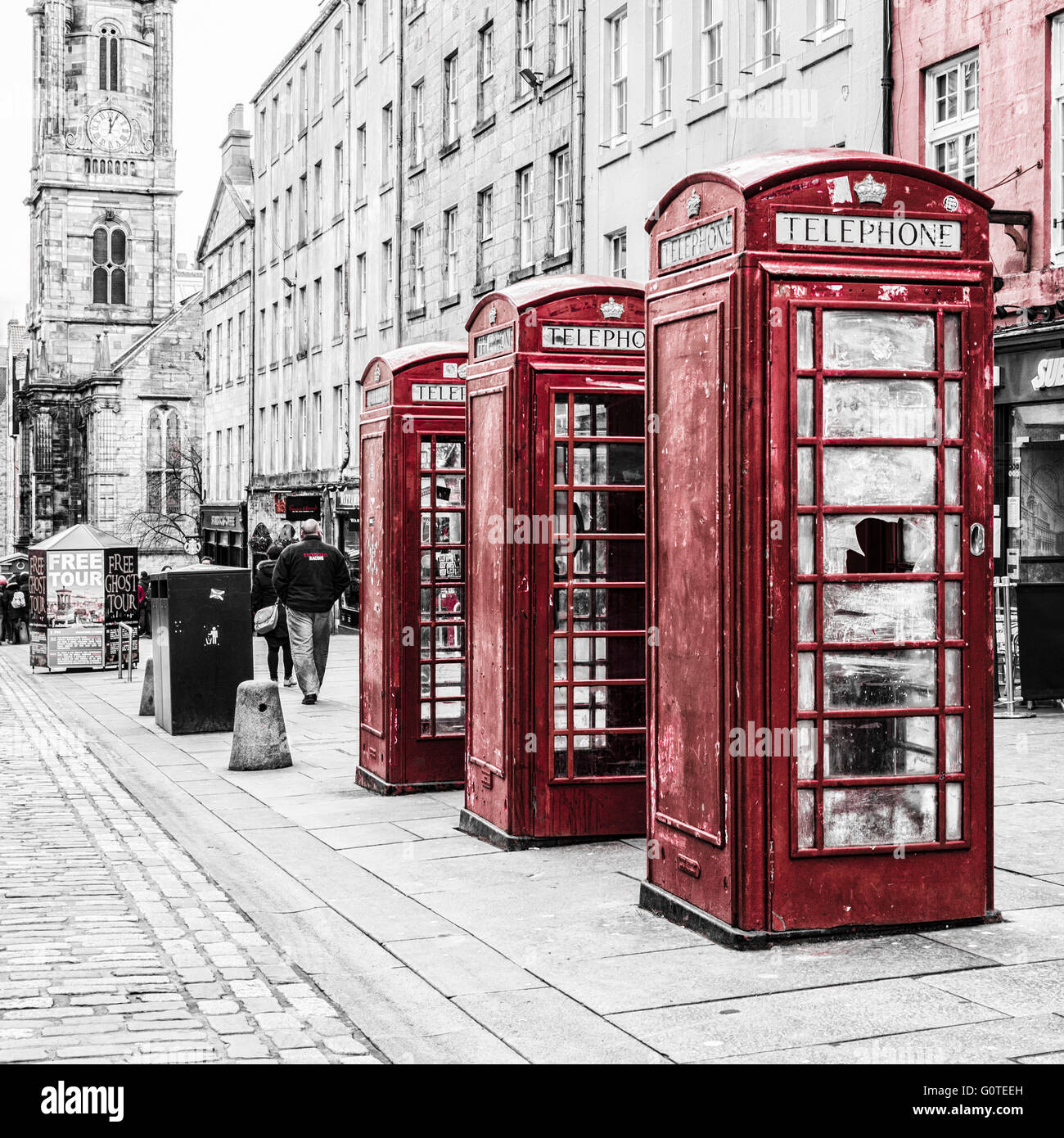Red telephone boxes edinburgh hi-res stock photography and images - Alamy