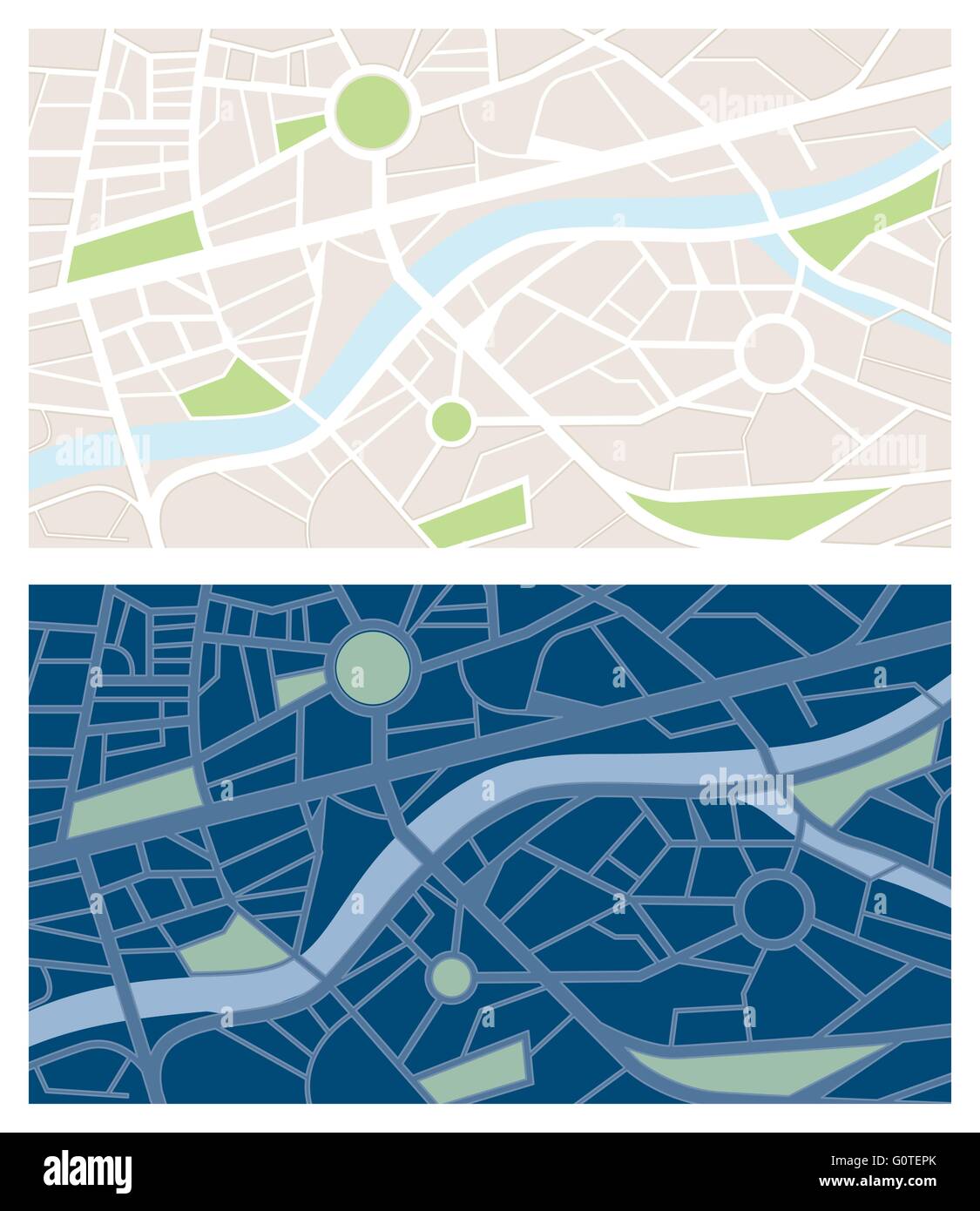 Navigator maps banner set with night vision, letterbox size Stock ...
