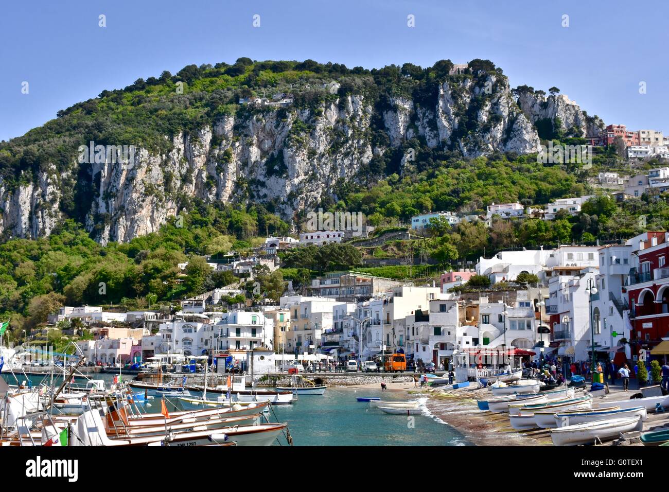 The big ship port on the island of Capri Stock Photo - Alamy