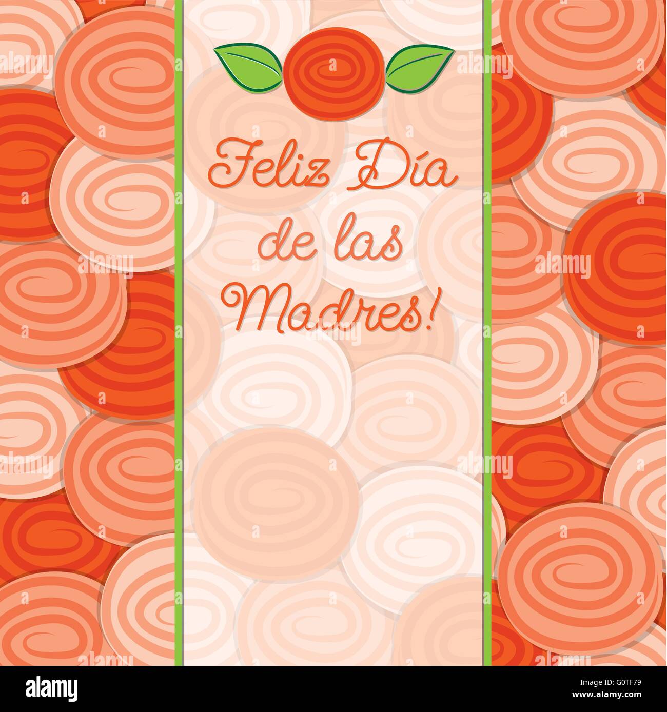 Spanish Rose Mother's Day card in vector format Stock Vector Image ...