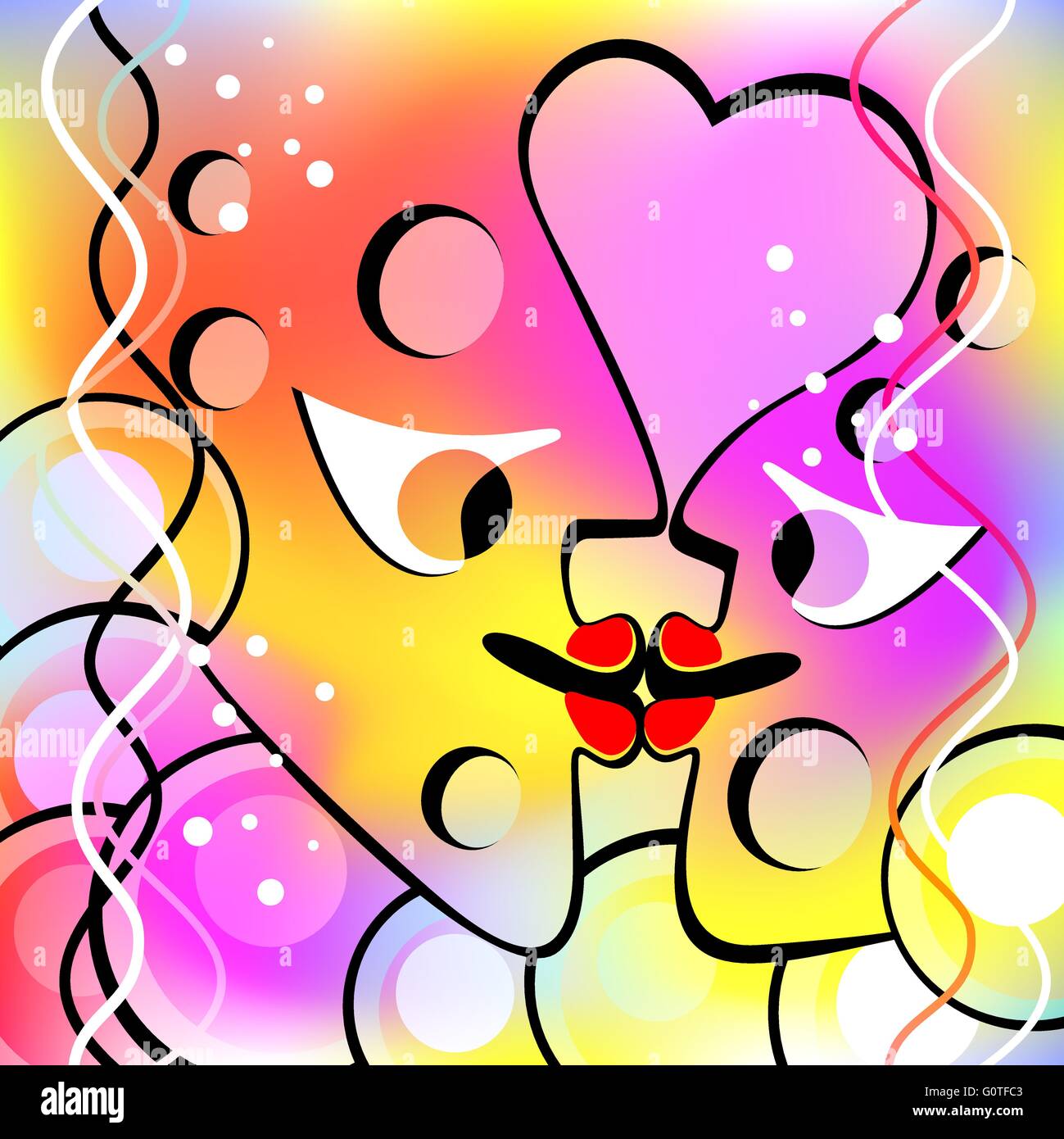 Abstract man woman kiss Stock Vector Images - Alamy