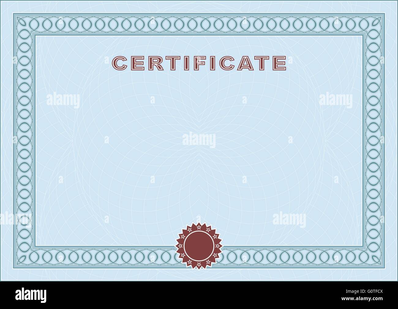 Blue blank certificate Stock Vector Image & Art - Alamy