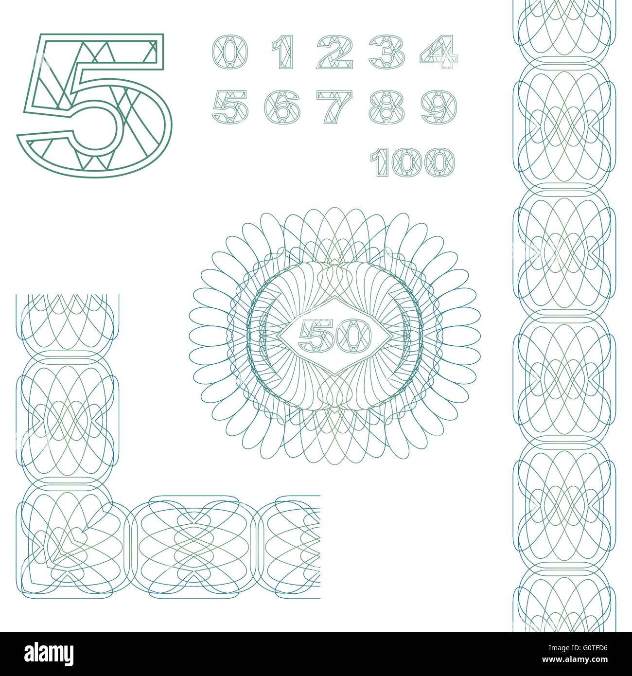 Art abstract numbers seamless Cut Out Stock Images & Pictures - Alamy