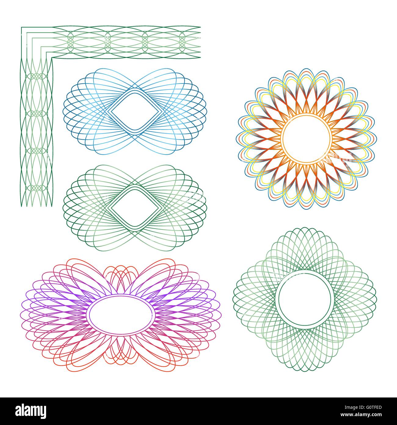 Guilloche vectors hi-res stock photography and images - Alamy