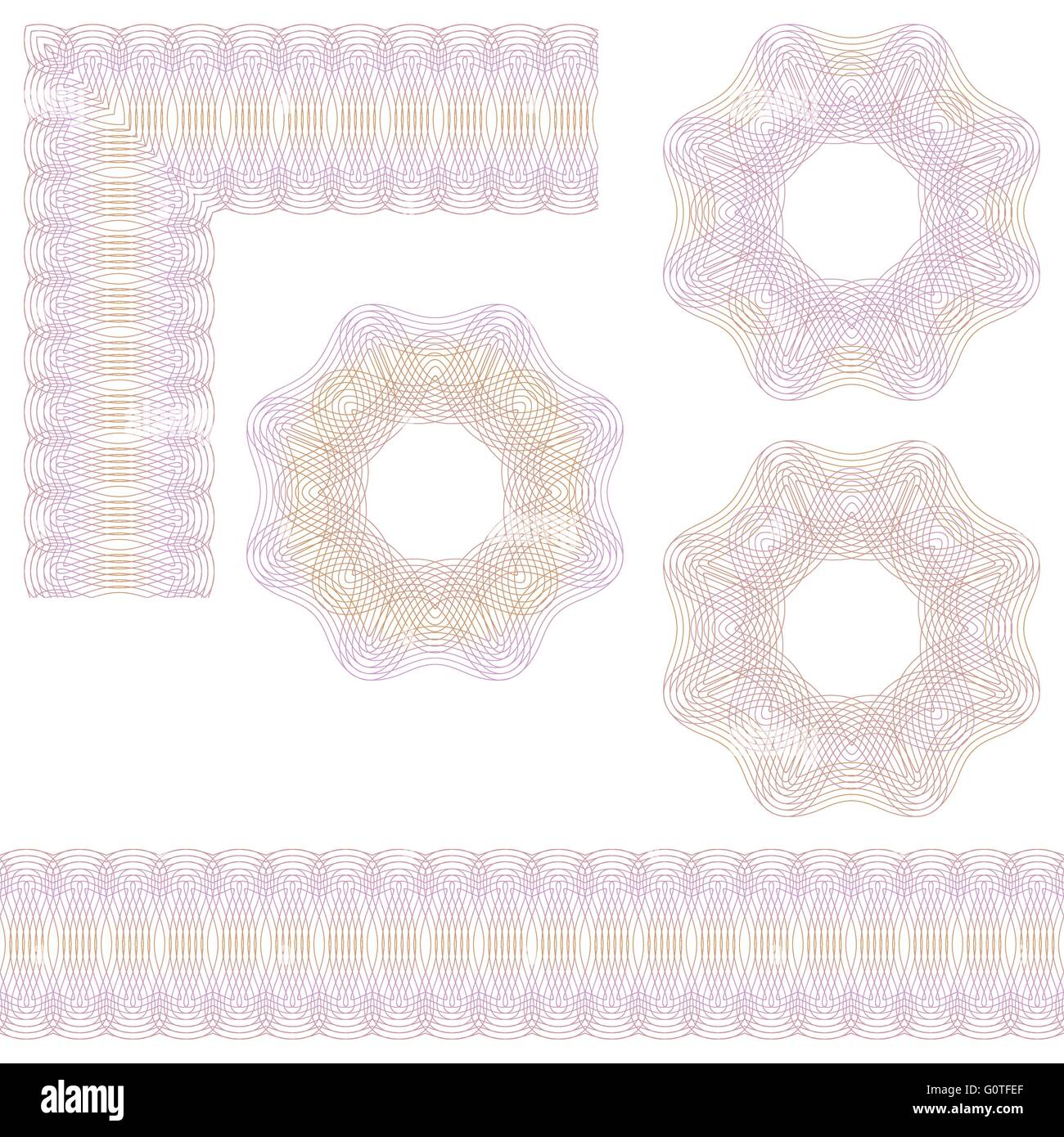 Guilloche rosette and borders Stock Vector Image & Art - Alamy