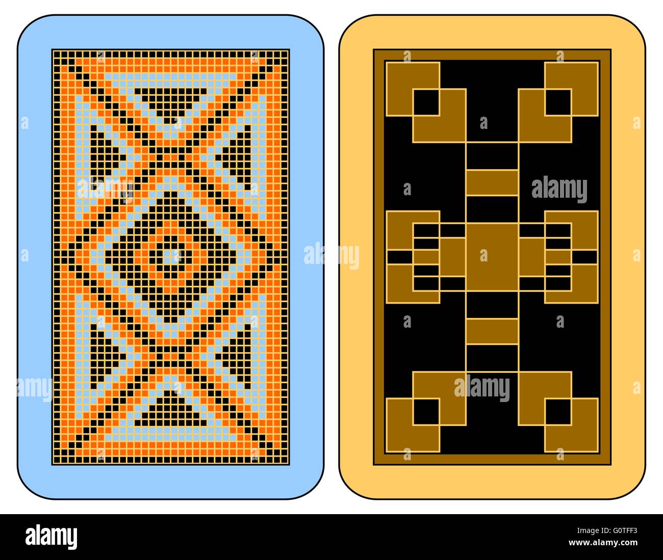 Design playing card back side hi-res stock photography and images - Alamy