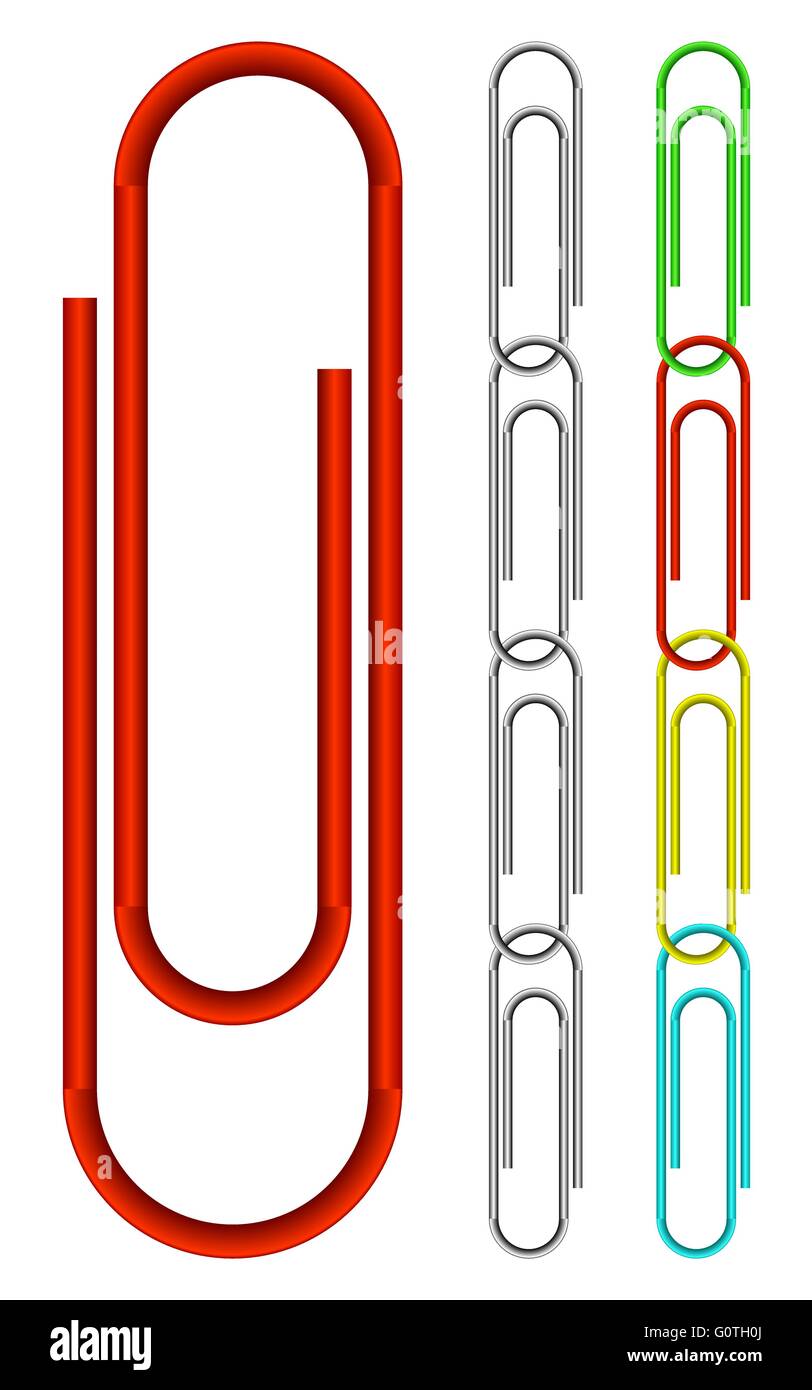 Chain from paper clips Stock Vector Images - Alamy
