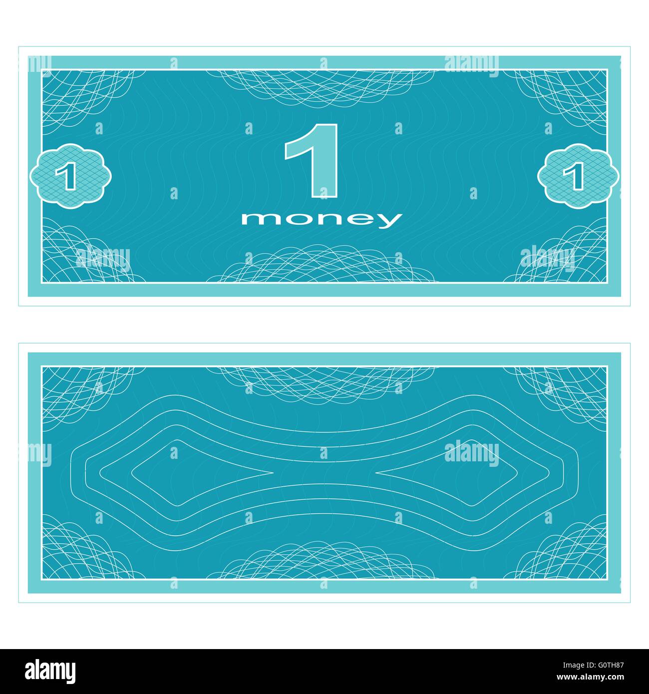 One banknote Stock Vector Images - Alamy