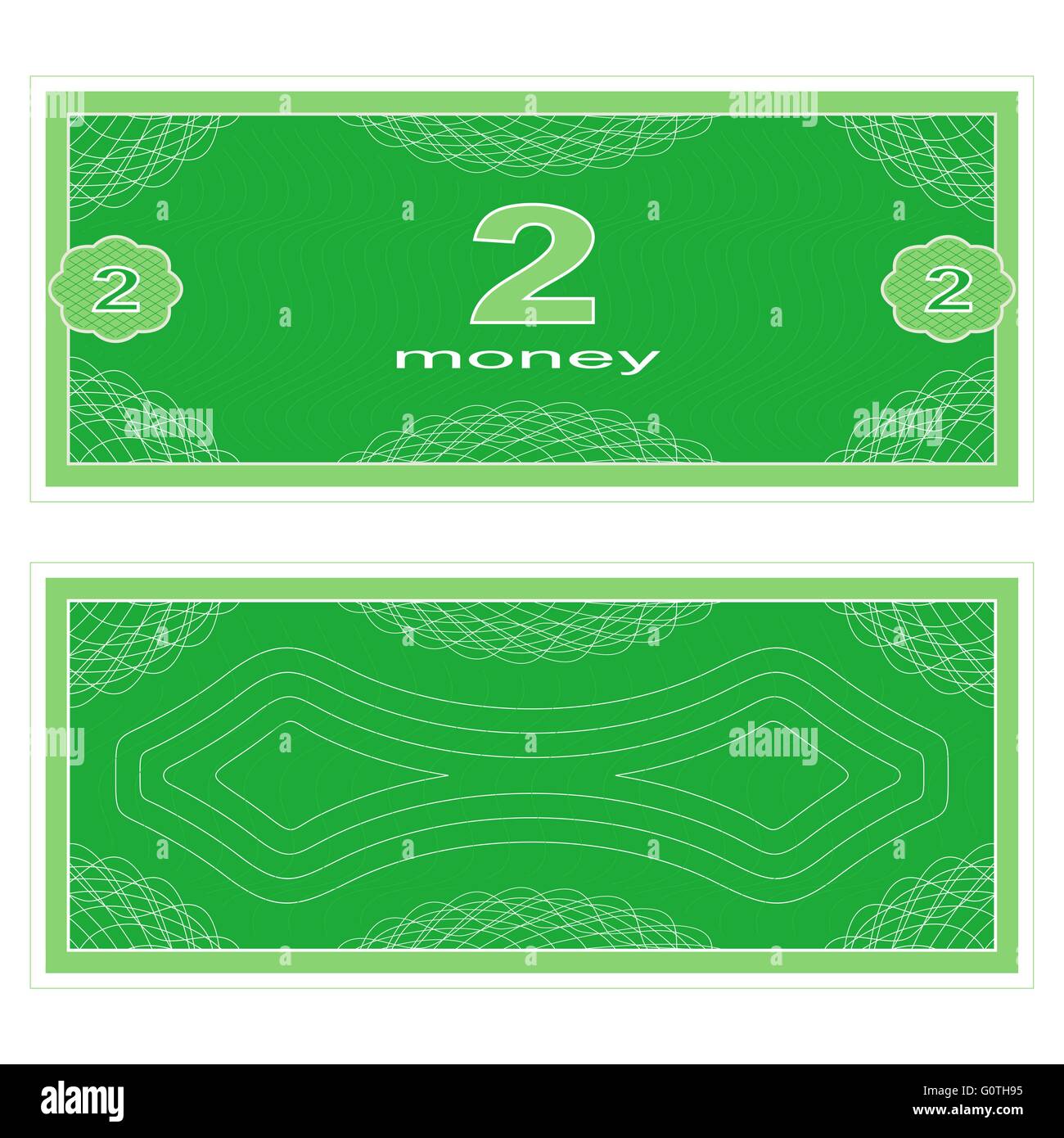 Two banknote Stock Vector Images - Alamy