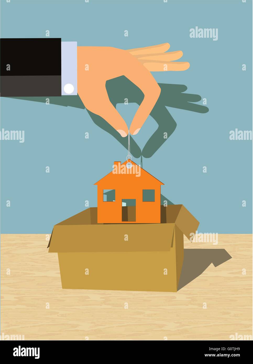Box moving home Stock Vector Images - Alamy