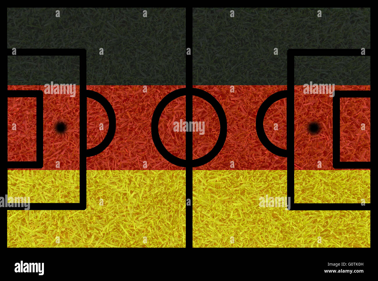 Football field textured by Germany national flags on euro 2016 Stock ...