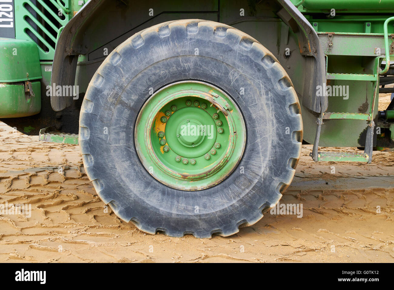 rear tyre of a frontloader Stock Photo - Alamy