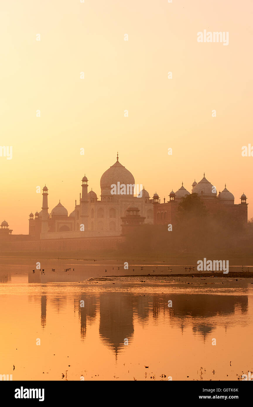 Reflection of the dome of the taj mahal hi-res stock photography and ...
