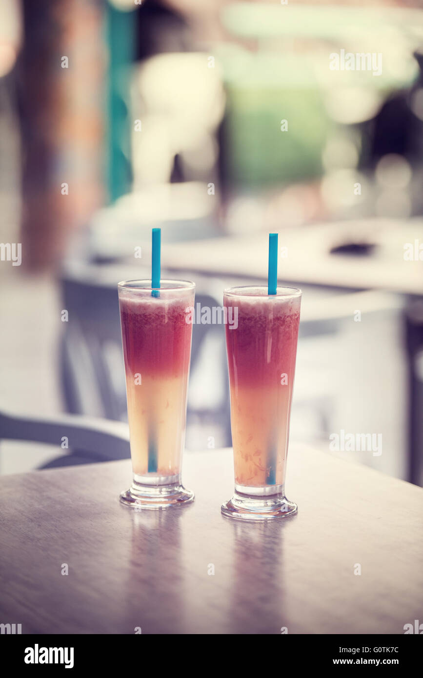 Two cocktails on a table Stock Photo - Alamy