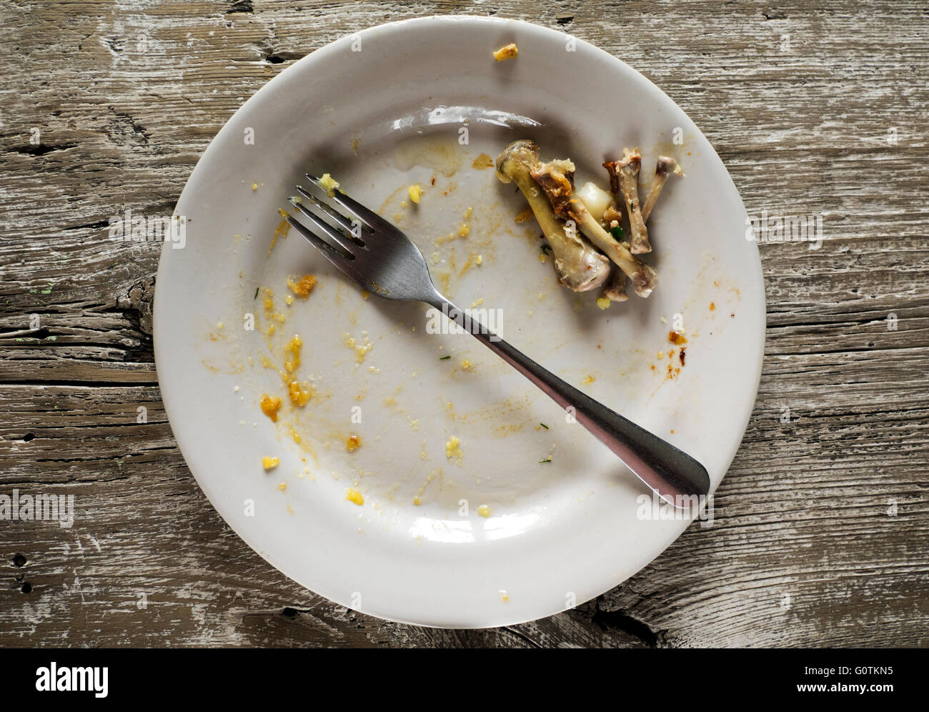 Plate food leftovers meat hi-res stock photography and images - Alamy