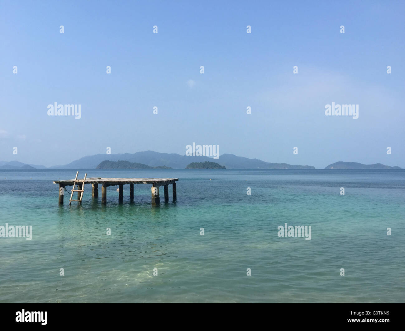 Wooden Diving platform, Koh Chang, Thailand Stock Photo - Alamy