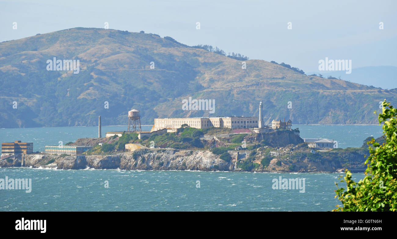 California, Usa: the prison of Alcatraz island in the San Francisco Bay ...