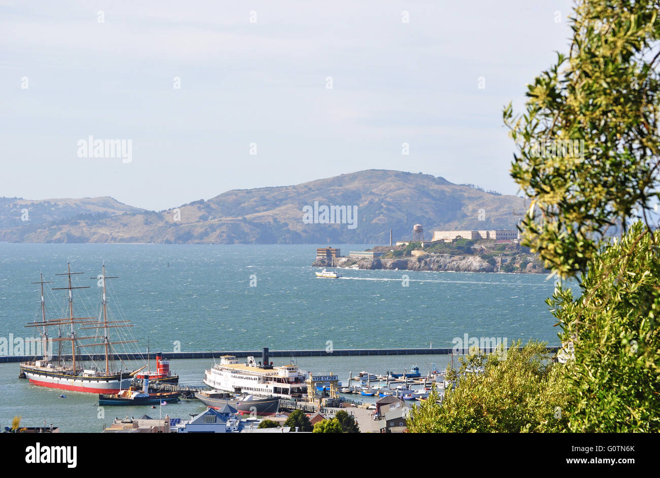 California, Usa: the prison of Alcatraz island in the San Francisco Bay ...