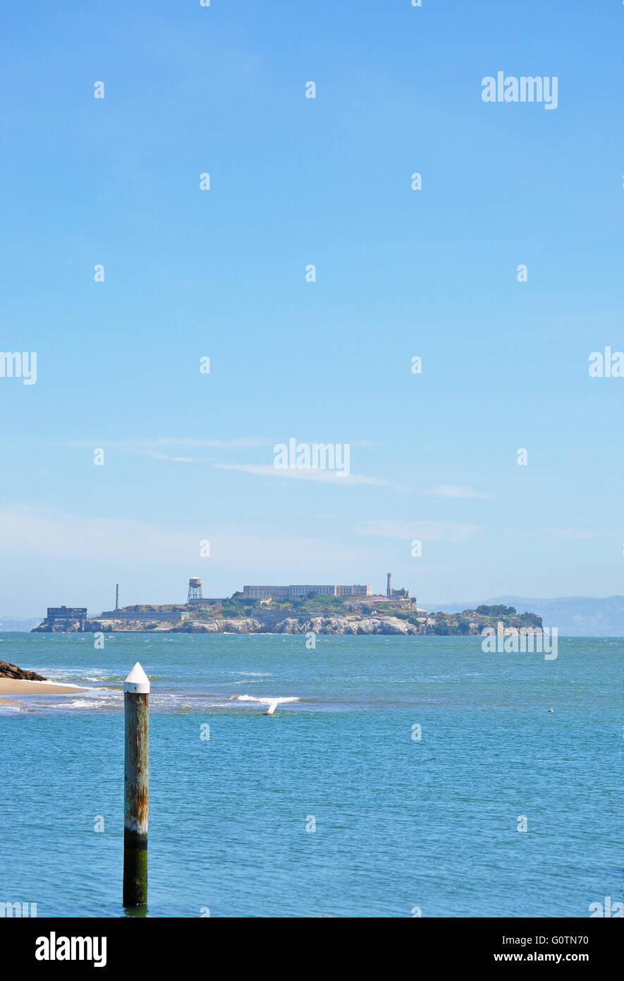 California, Usa: the prison of Alcatraz island in the San Francisco Bay ...