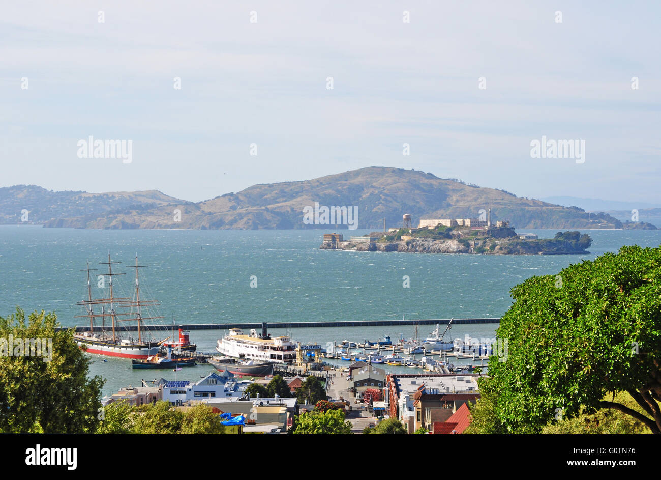 California, Usa: the prison of Alcatraz island in the San Francisco Bay ...