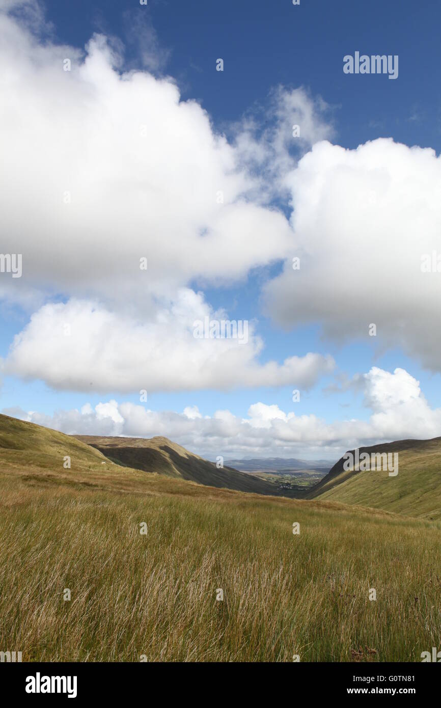 The Glengesh Pass on the R230 south of Ardara, County Donegal, Republic ...